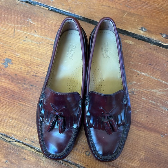 weejuns | Shoes | Gh Bass Womans Burgundy Leather Layton Kiltie Tassel ...